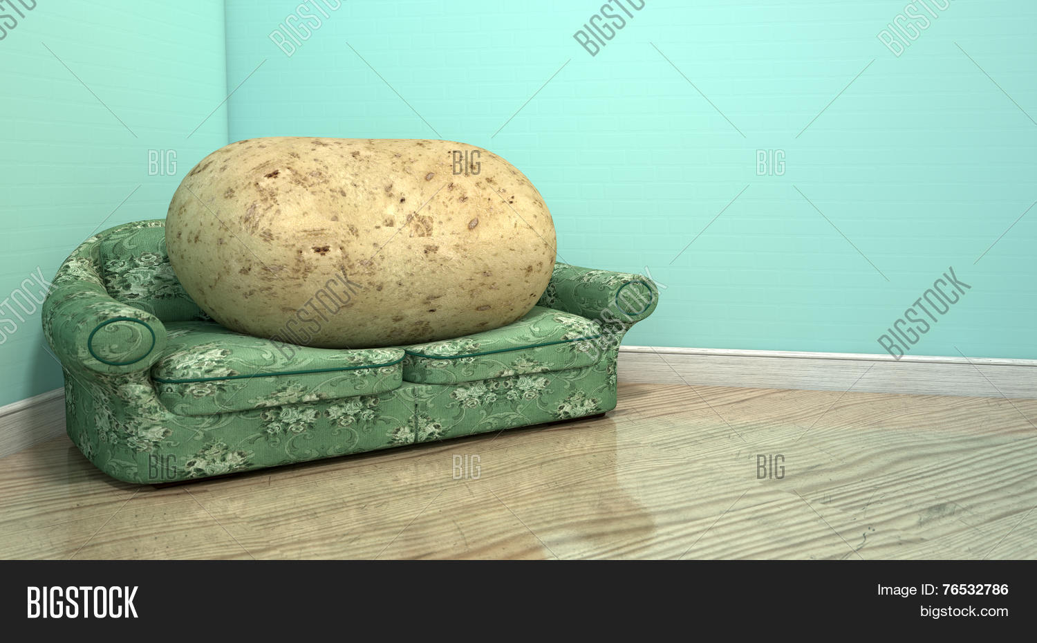 Couch Potato On Old Image & Photo (Free Trial) | Bigstock