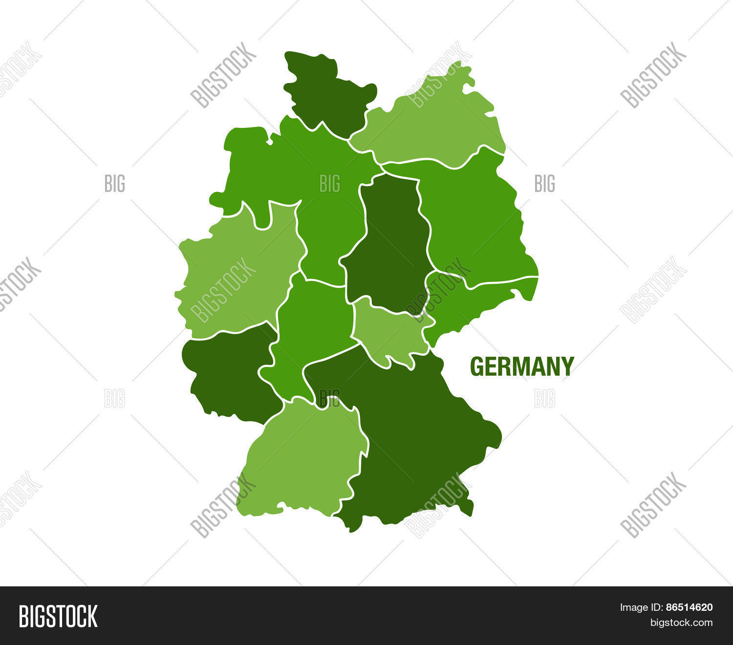 Germany Map Regions Vector & Photo (Free Trial) | Bigstock