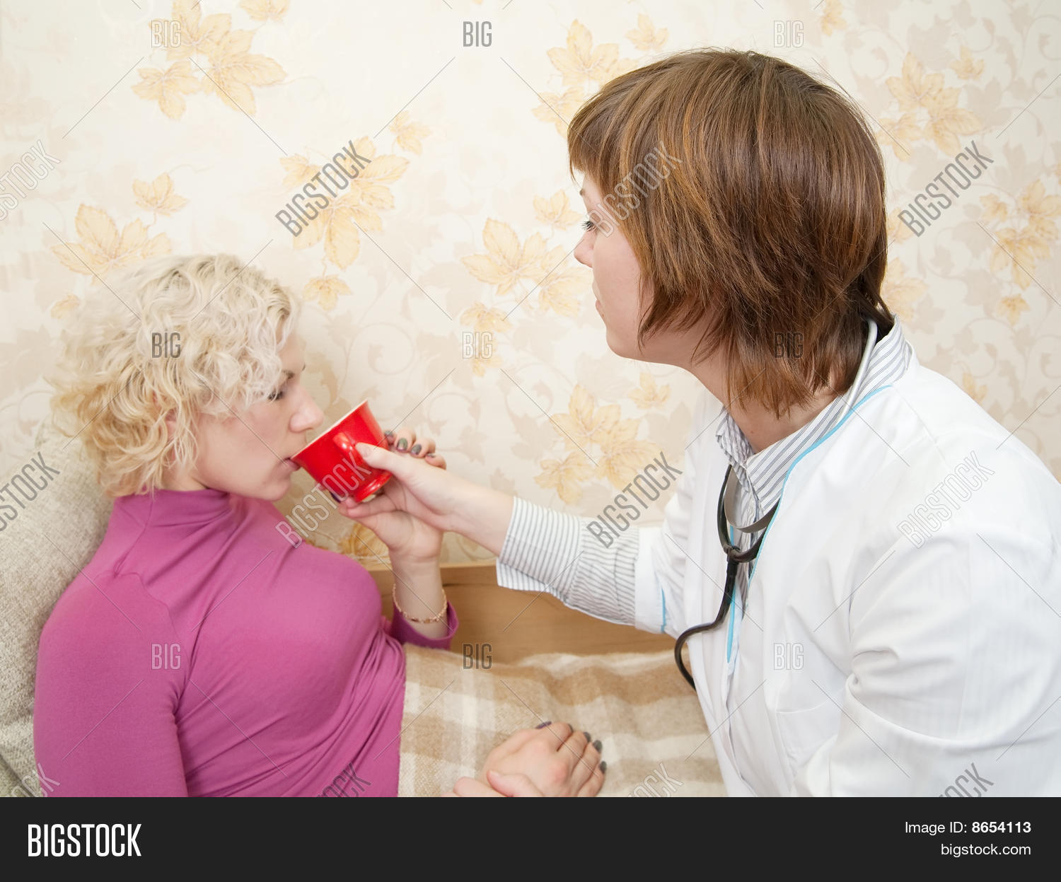 Nurse Gives Cup Sick Image & Photo (Free Trial) | Bigstock