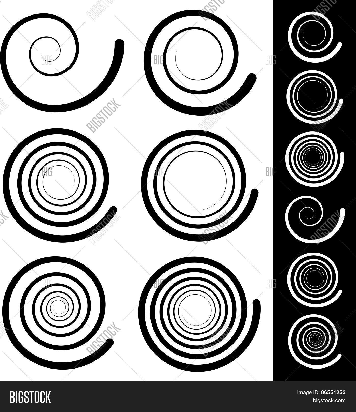 Spiral Elements. Set Vector & Photo (Free Trial) | Bigstock