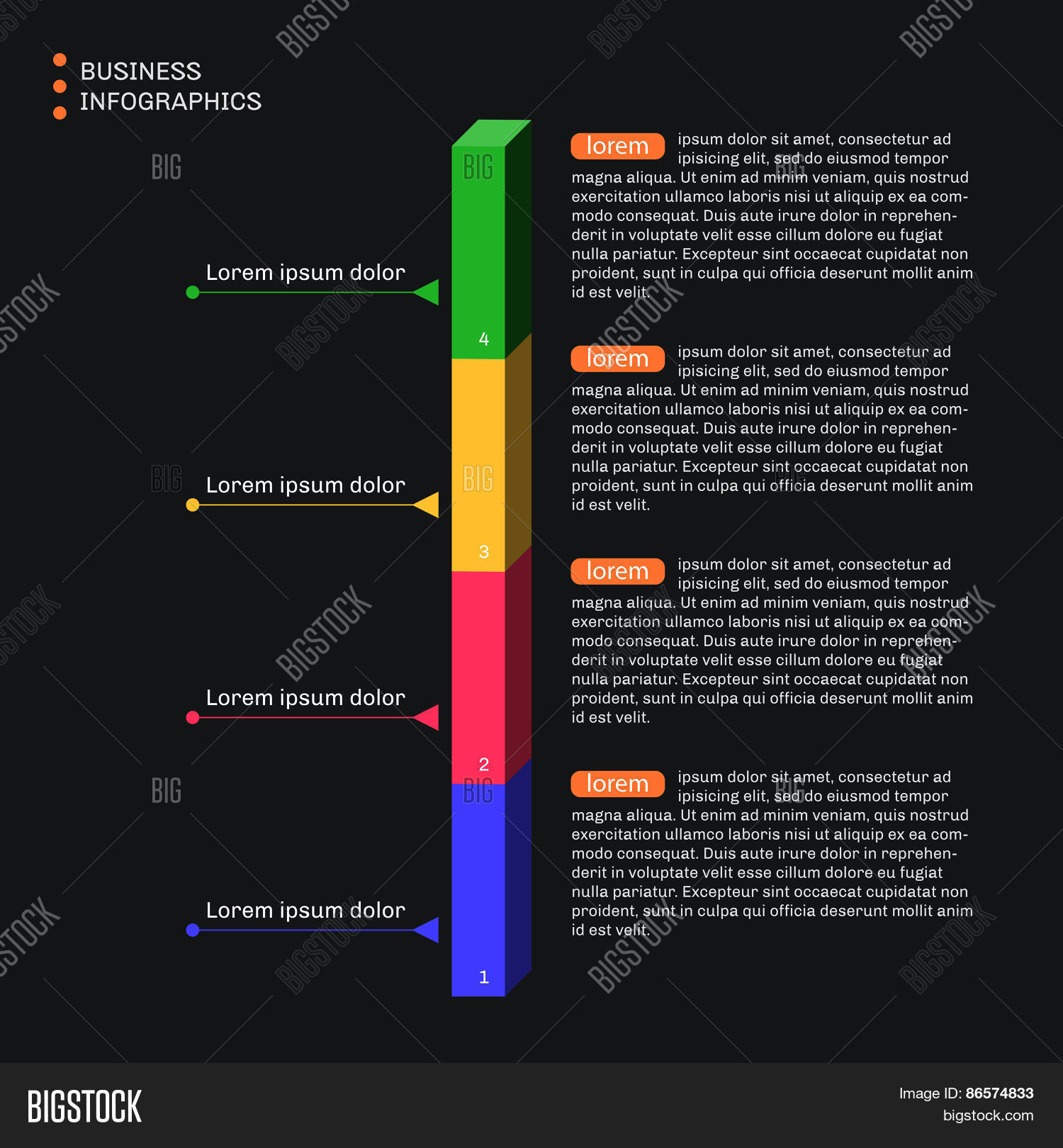 Column Infographics. Vector & Photo (Free Trial) | Bigstock