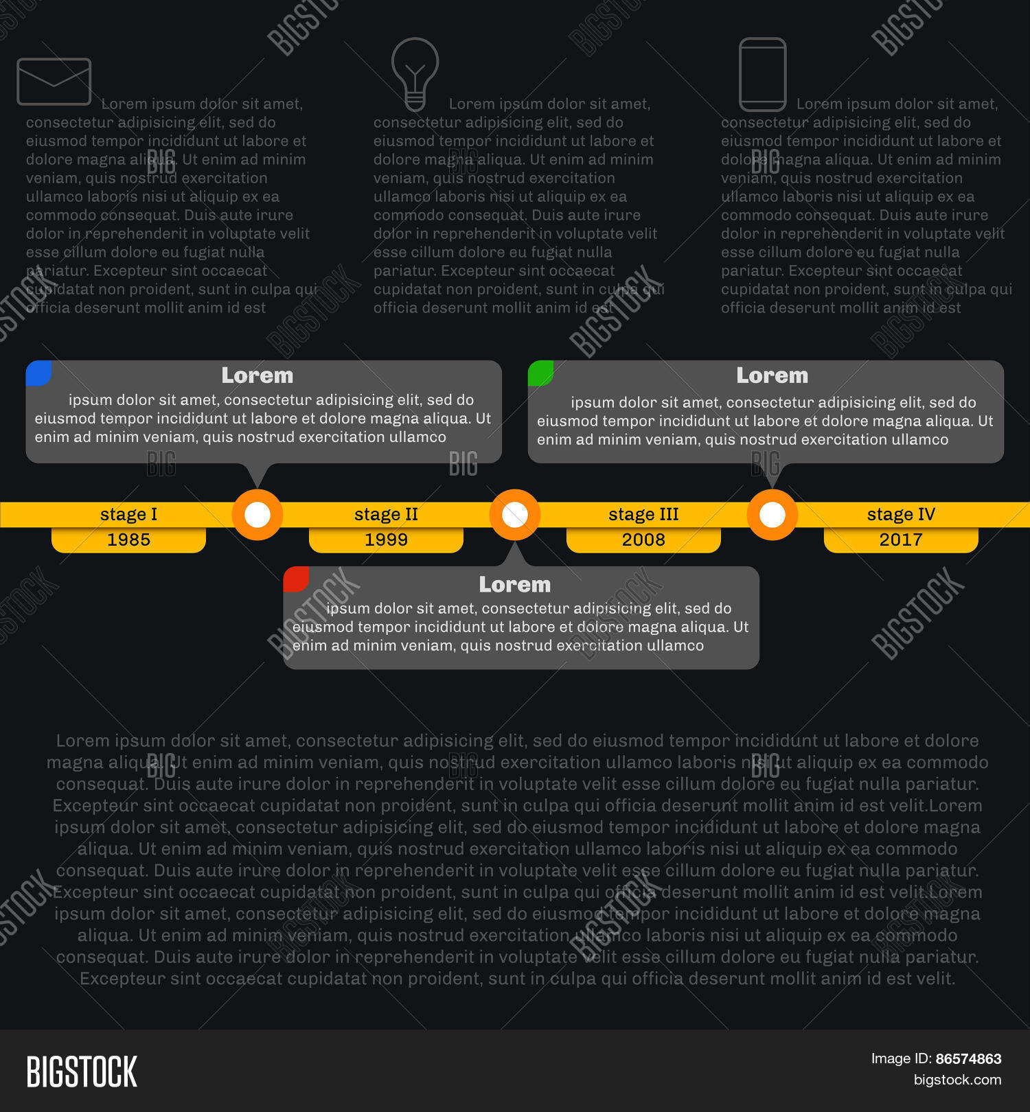 Timeline Template Vector & Photo (Free Trial) | Bigstock