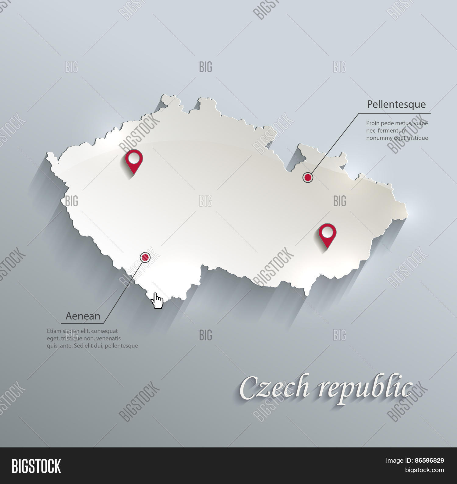 Czech Map Blue White Vector & Photo (Free Trial) | Bigstock