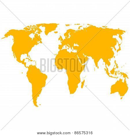Silhouette World Map Vector & Photo (Free Trial) | Bigstock