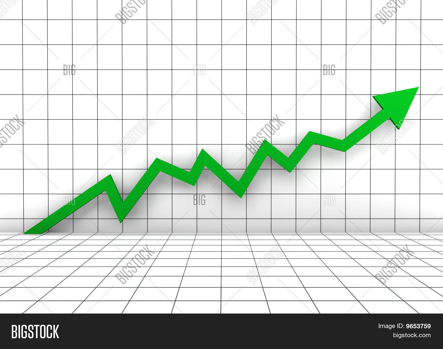 3d Graph Arrow Green Image & Photo (Free Trial) | Bigstock