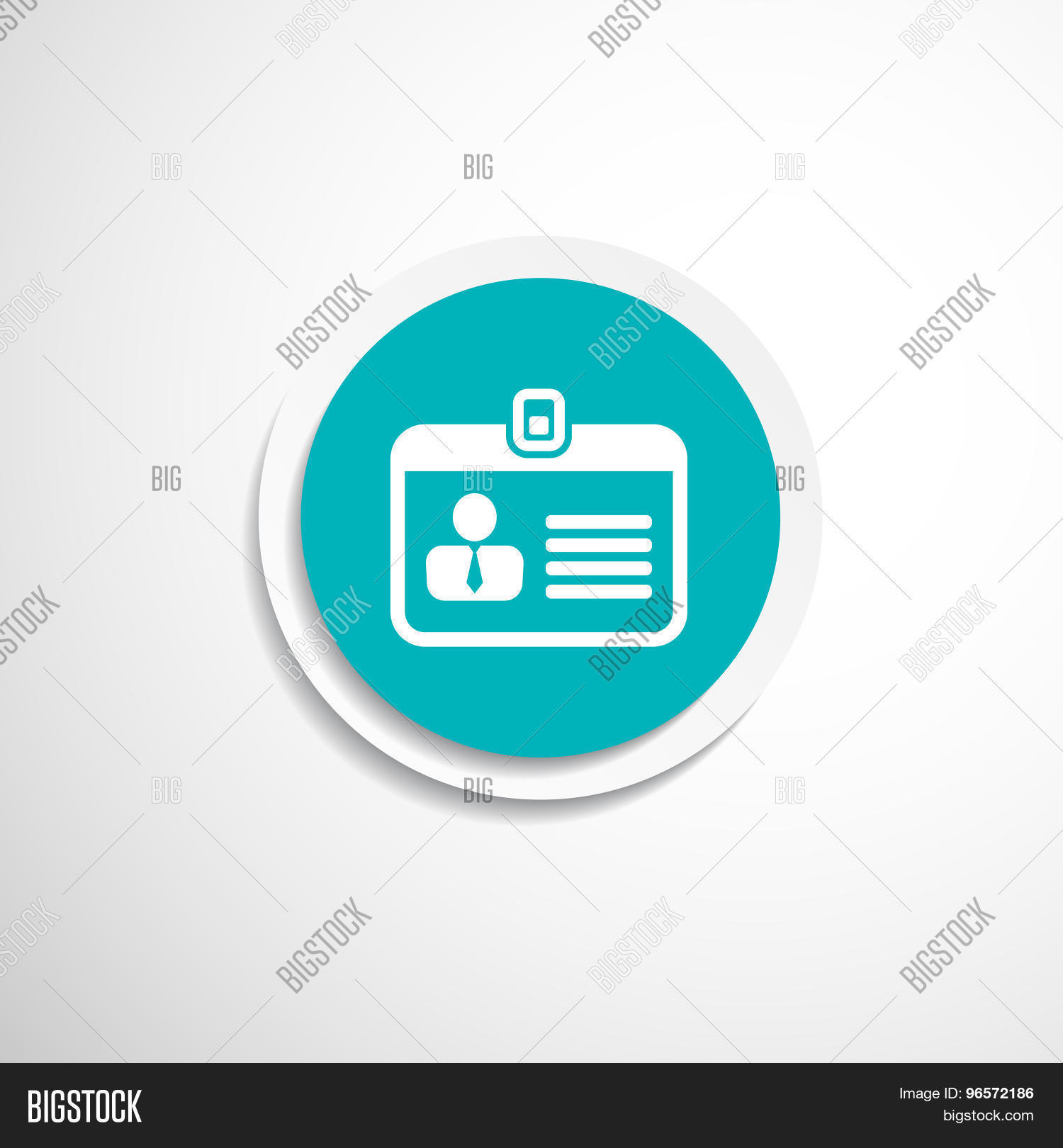 Badge ID Icon Icon Vector & Photo (Free Trial) | Bigstock