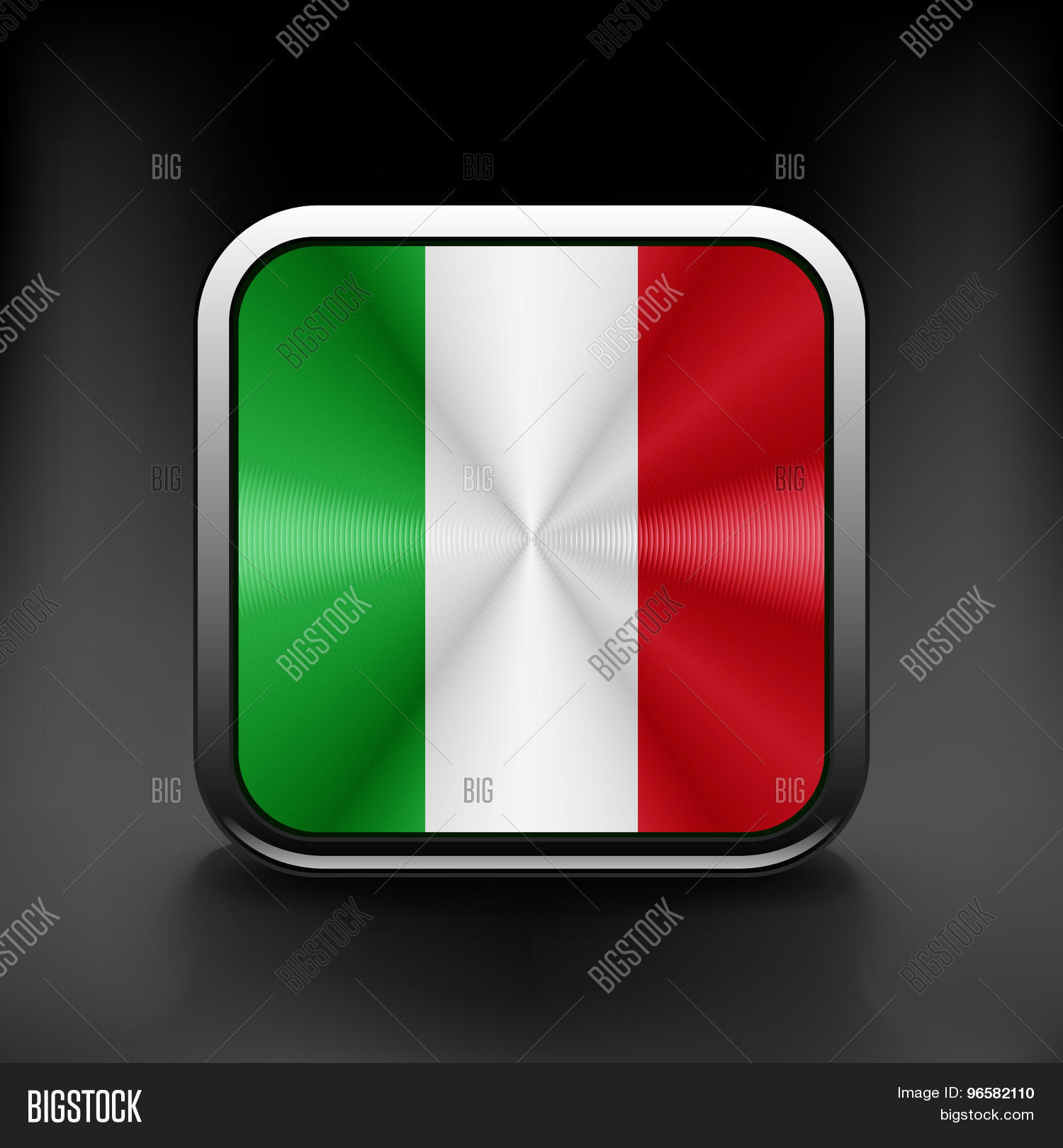 Italy Icon Flag Vector & Photo (Free Trial) | Bigstock