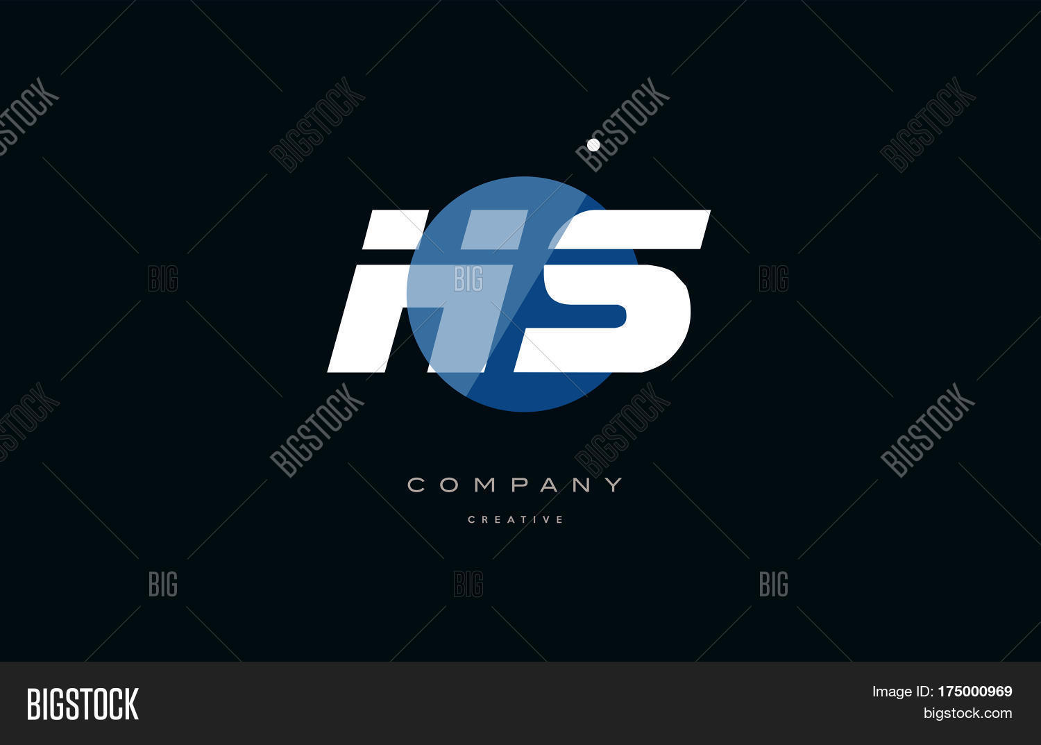 Hs H S Blue White Vector & Photo (Free Trial) | Bigstock