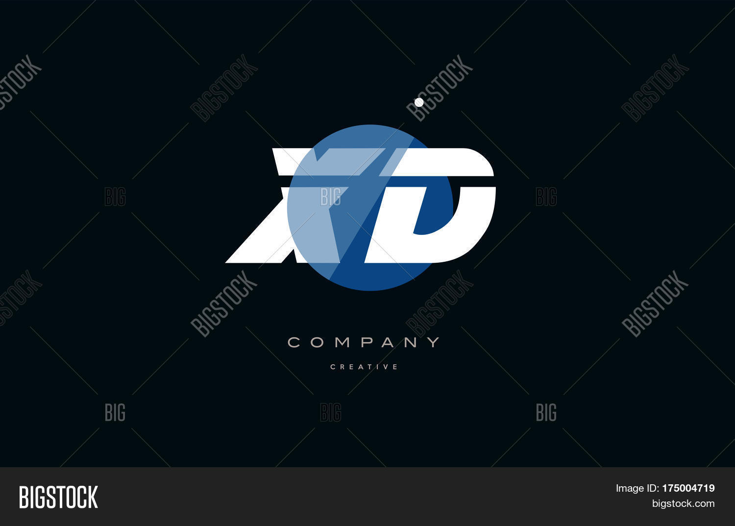Xd X D Blue White Vector & Photo (Free Trial) | Bigstock