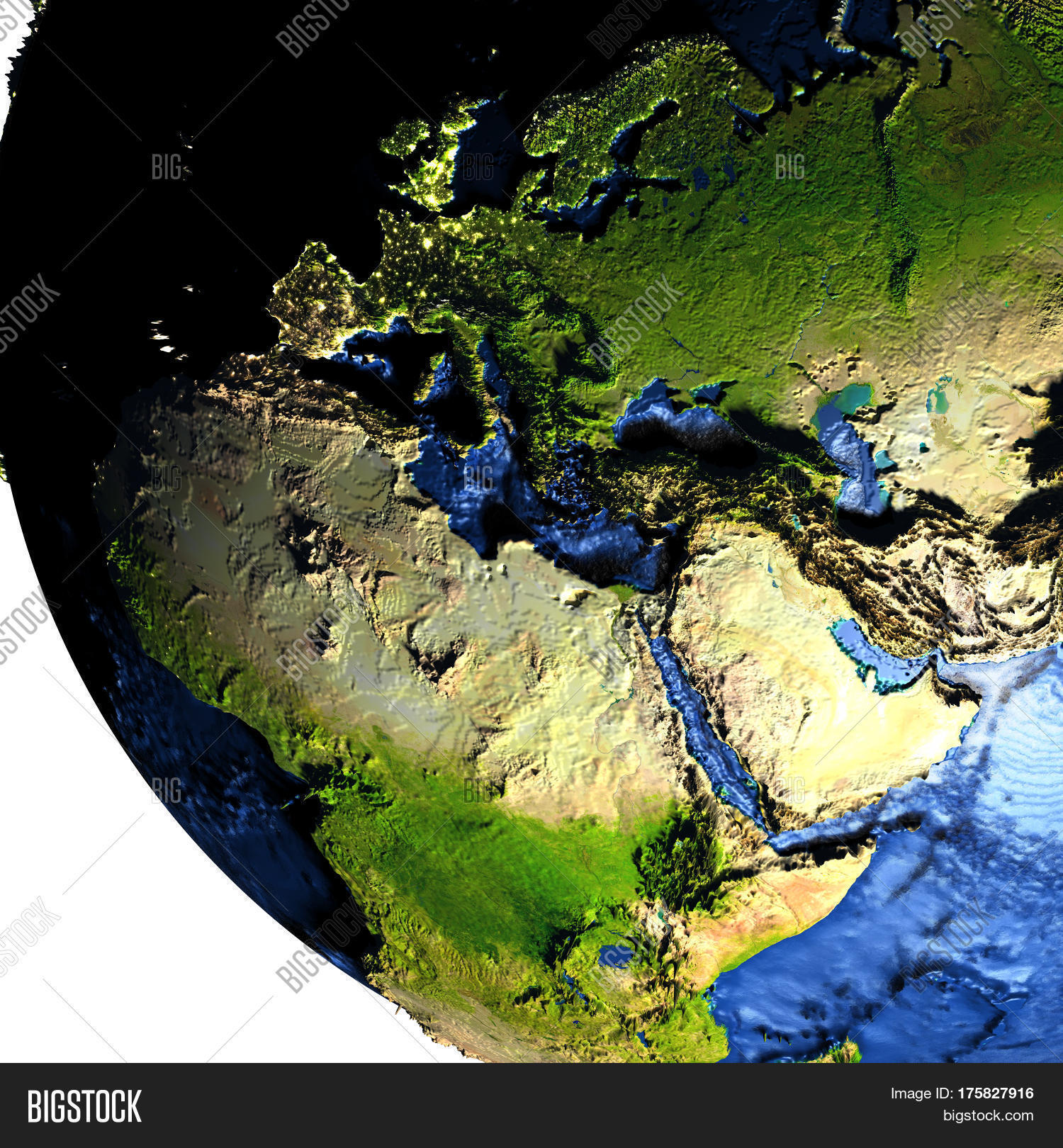Emea Region On Earth Image & Photo (Free Trial) | Bigstock