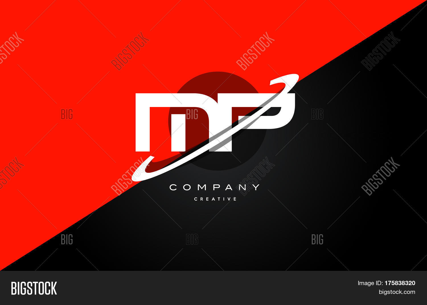 Mp M P Red Black Vector & Photo (Free Trial) | Bigstock