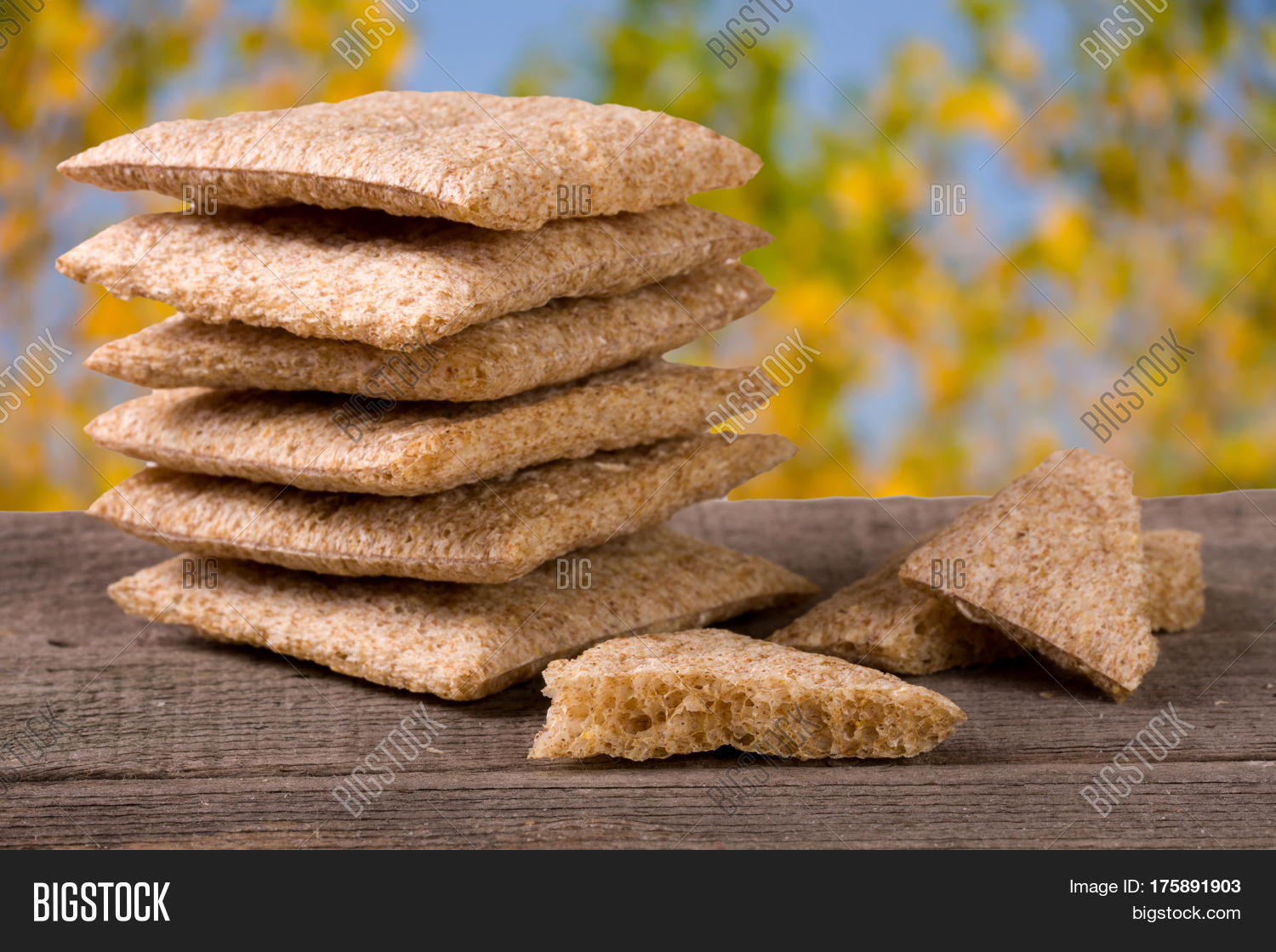 Stacked Crisp Bread On Image & Photo (Free Trial) | Bigstock