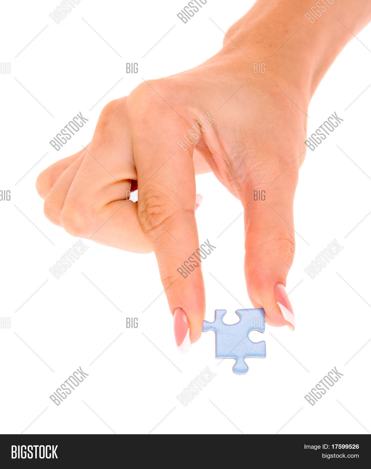 Hand Puzzle Isolated Image & Photo (Free Trial) | Bigstock