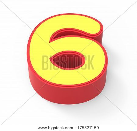Yellow Number 6 Image & Photo (Free Trial) | Bigstock