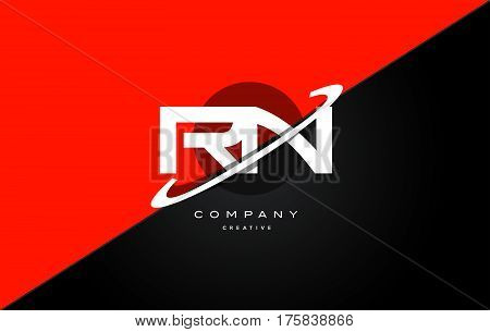 Rn R N Red Black Vector & Photo (Free Trial) | Bigstock