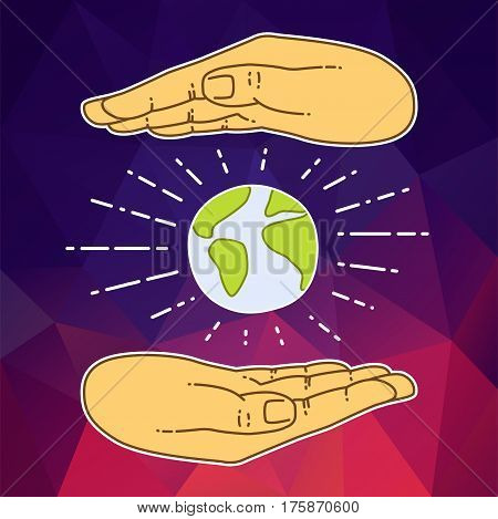 Hands Cover Earth. Vector & Photo (Free Trial) | Bigstock