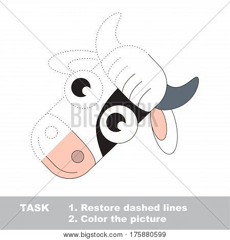 Cute Cow. Dot Dot Vector & Photo (Free Trial) | Bigstock
