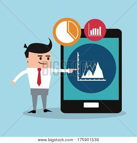 Man Graph Chart Vector & Photo (Free Trial) | Bigstock
