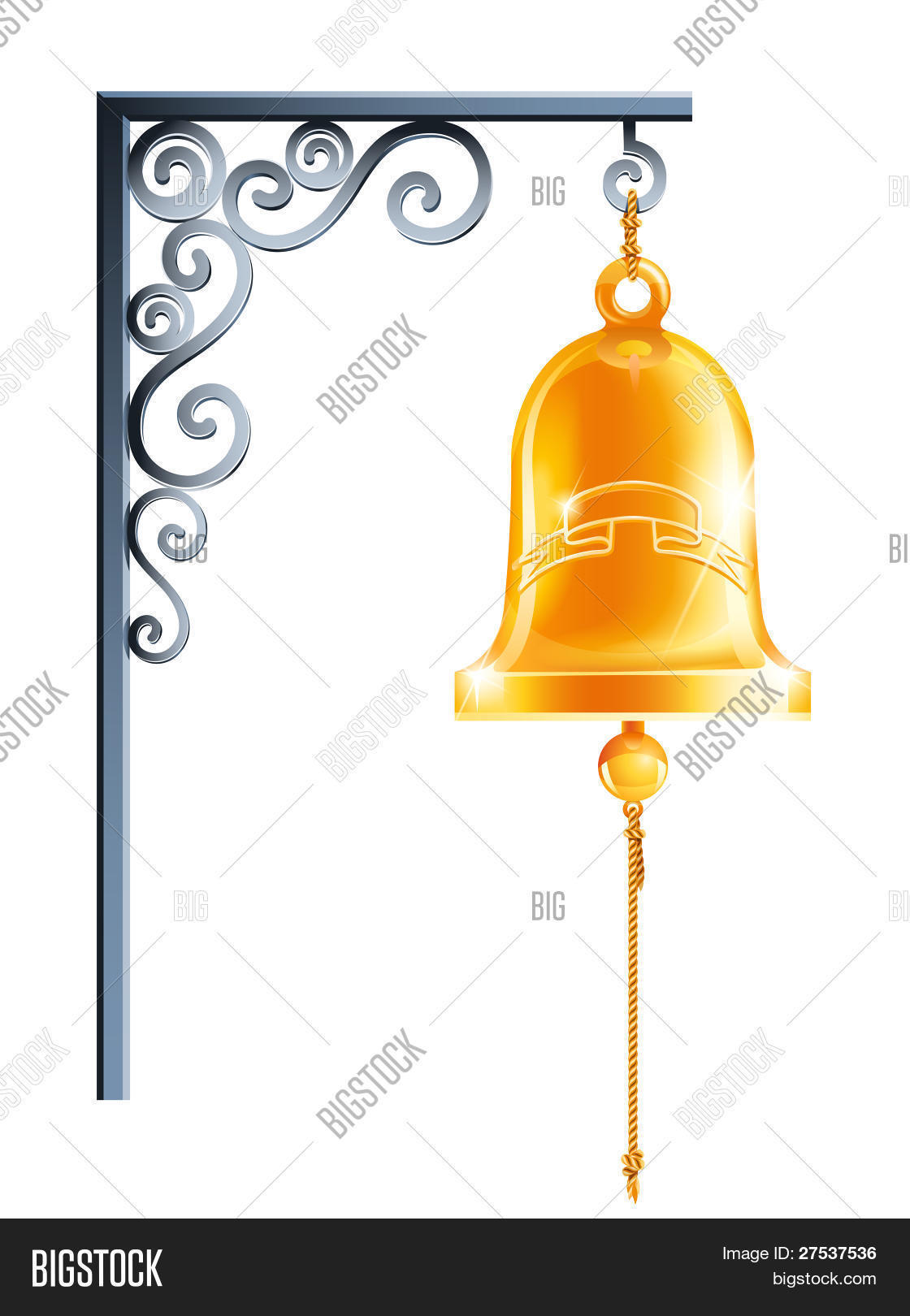 Retro Bell Bracket Vector & Photo (Free Trial) | Bigstock