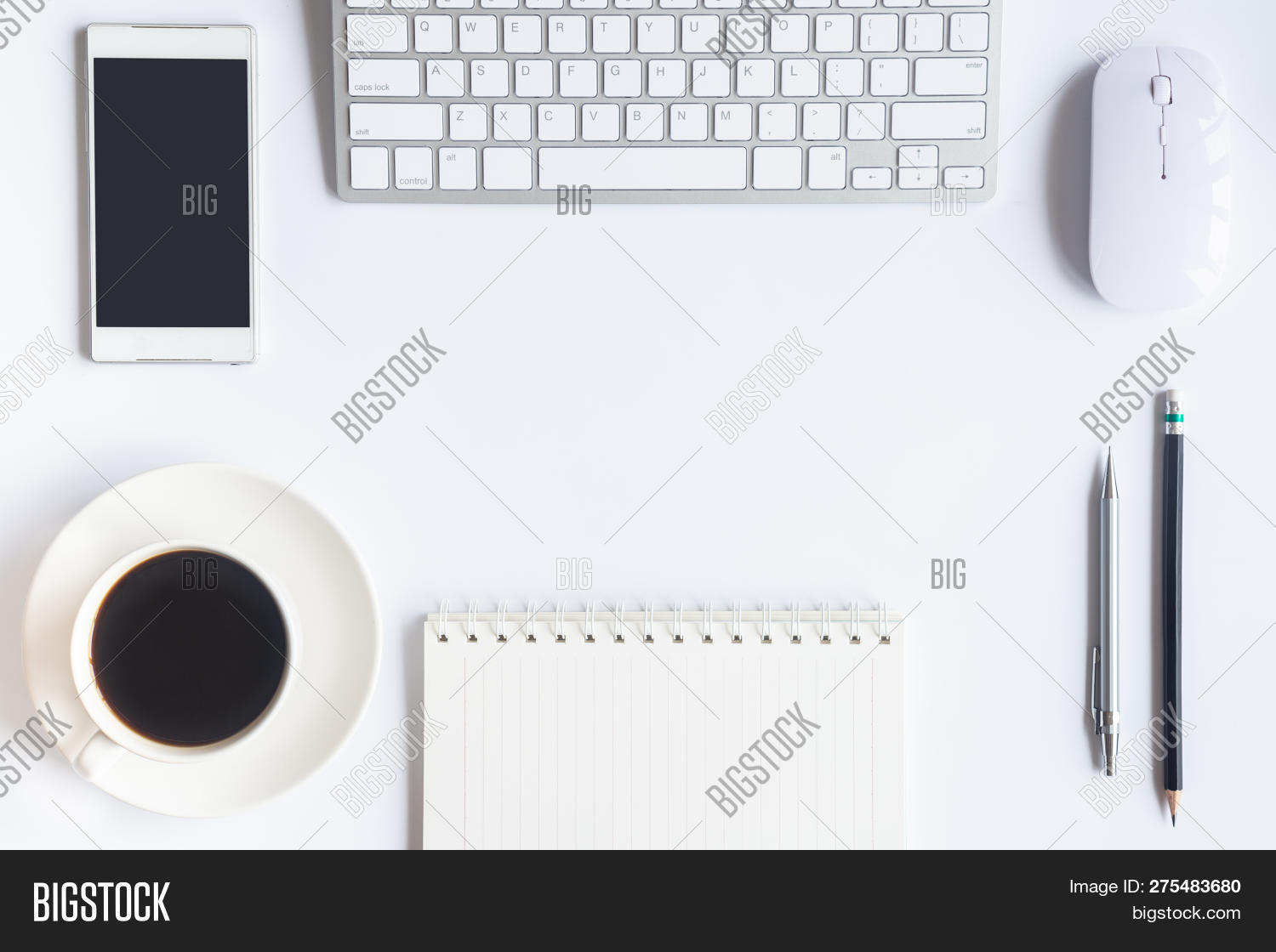Top View Desk Office Image & Photo (Free Trial) | Bigstock