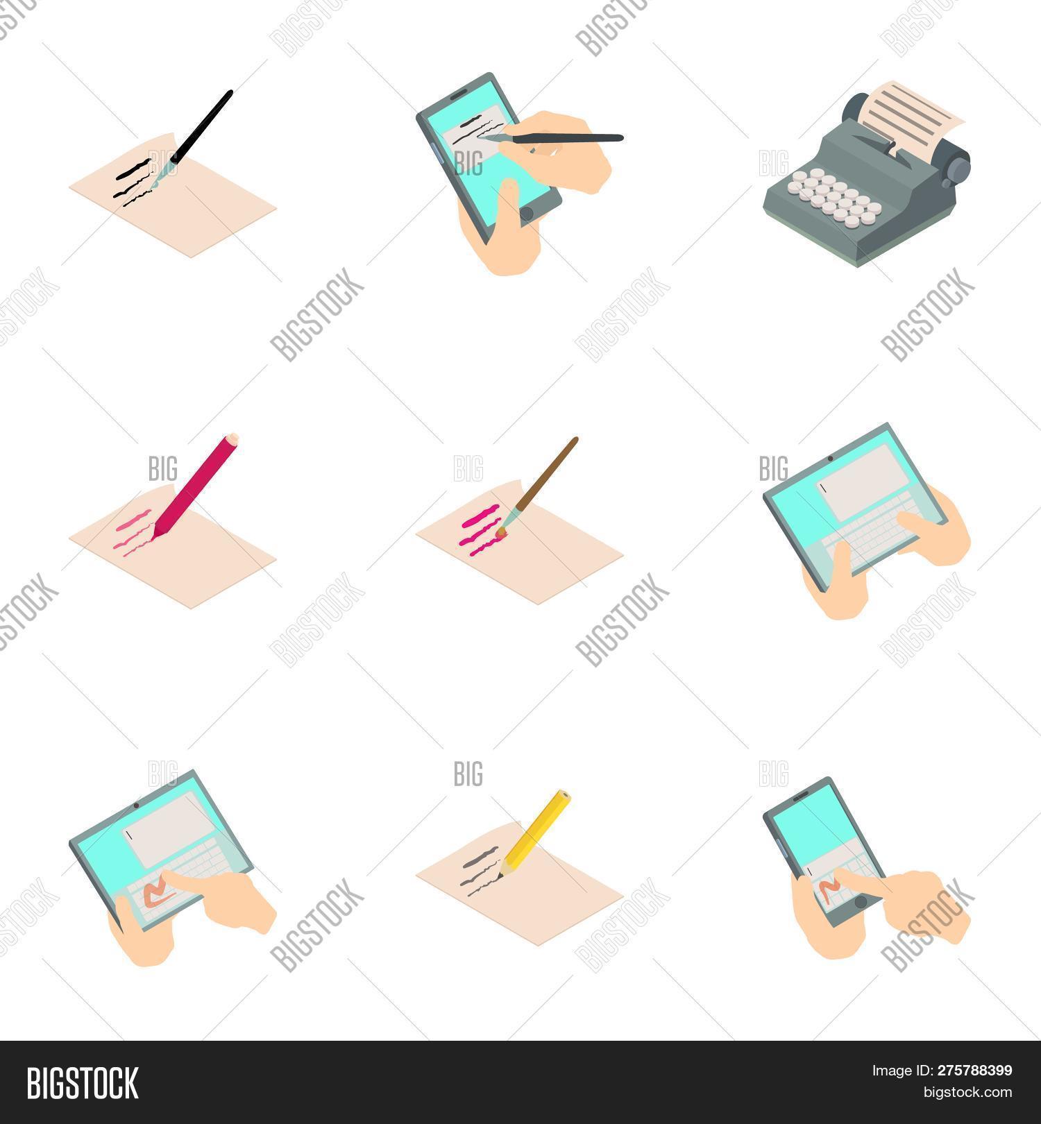 Write Book Icons Set. Image & Photo (Free Trial) | Bigstock