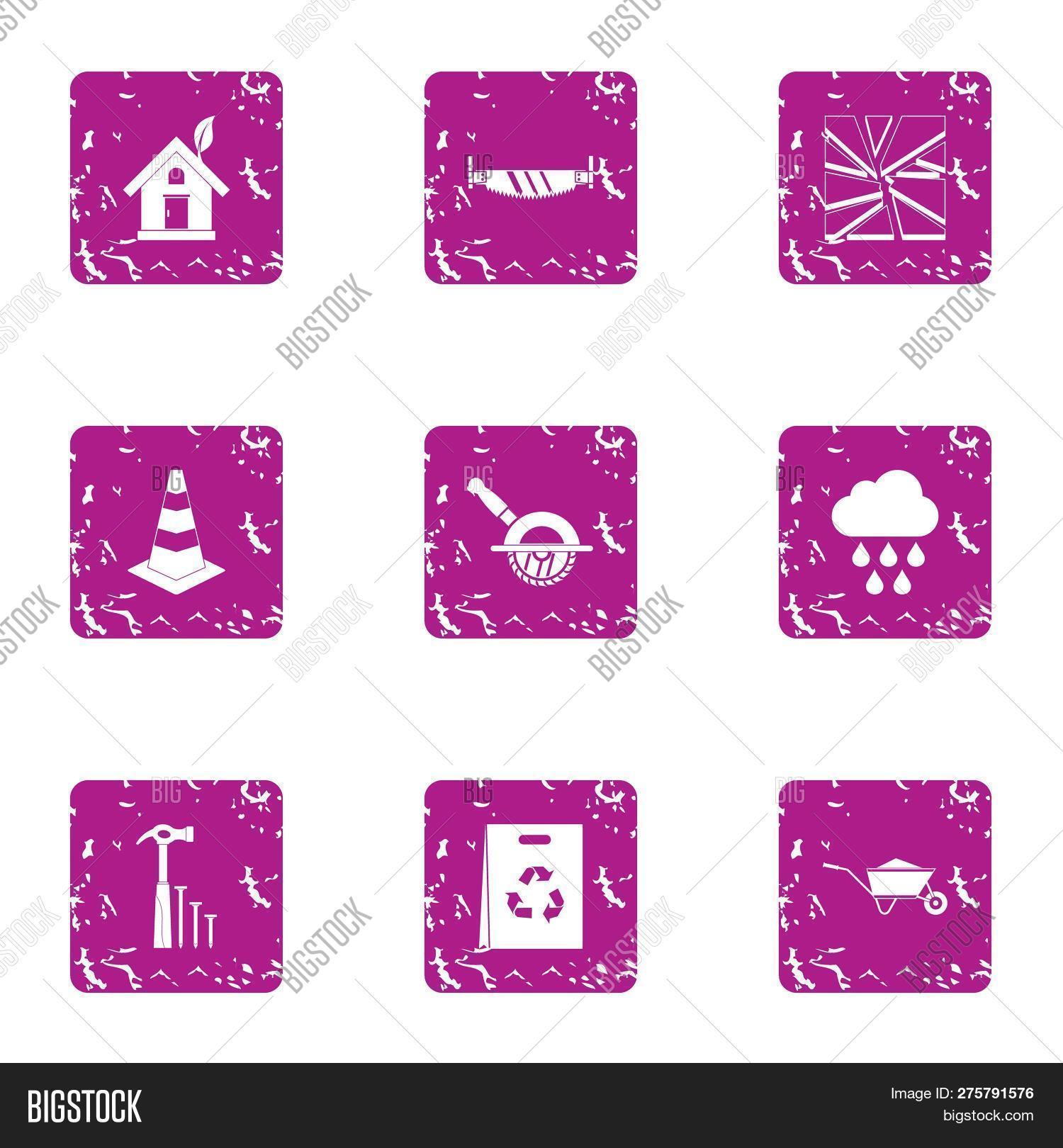 Adhesive Icons Set. Image & Photo (Free Trial) | Bigstock