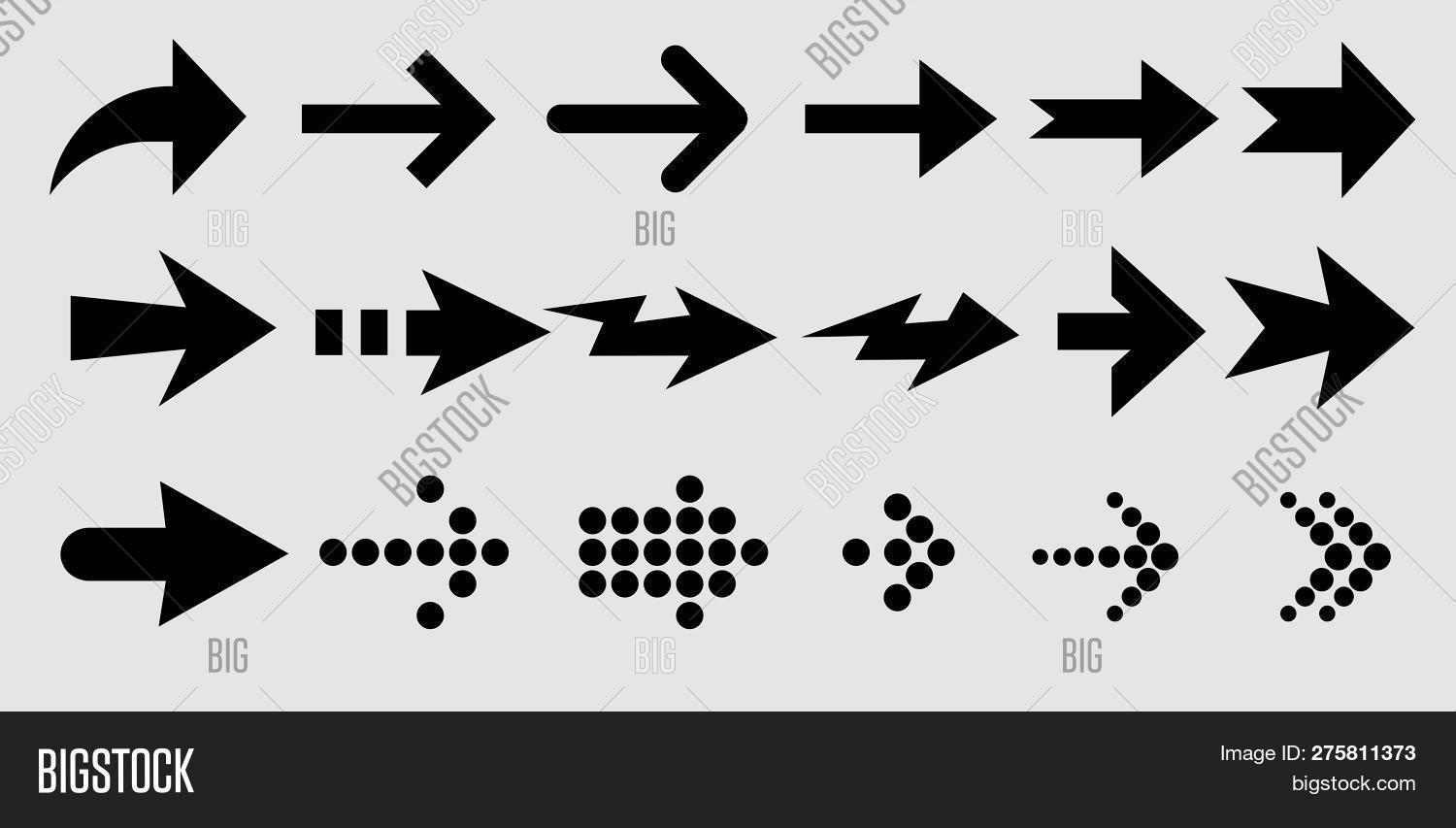Set Arrows Arrow Vector & Photo (Free Trial) | Bigstock