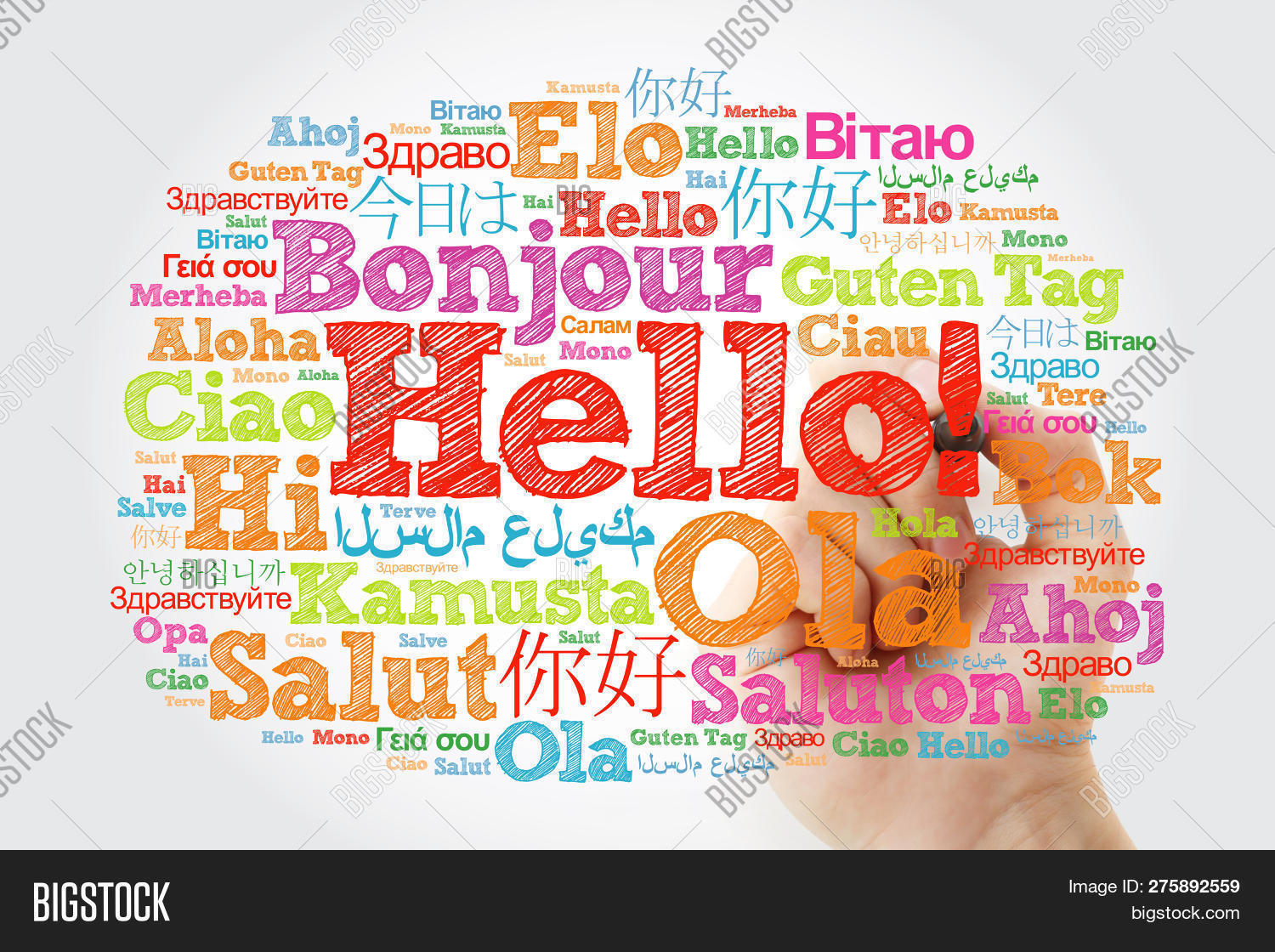 Hello Word Cloud Image & Photo (Free Trial) | Bigstock