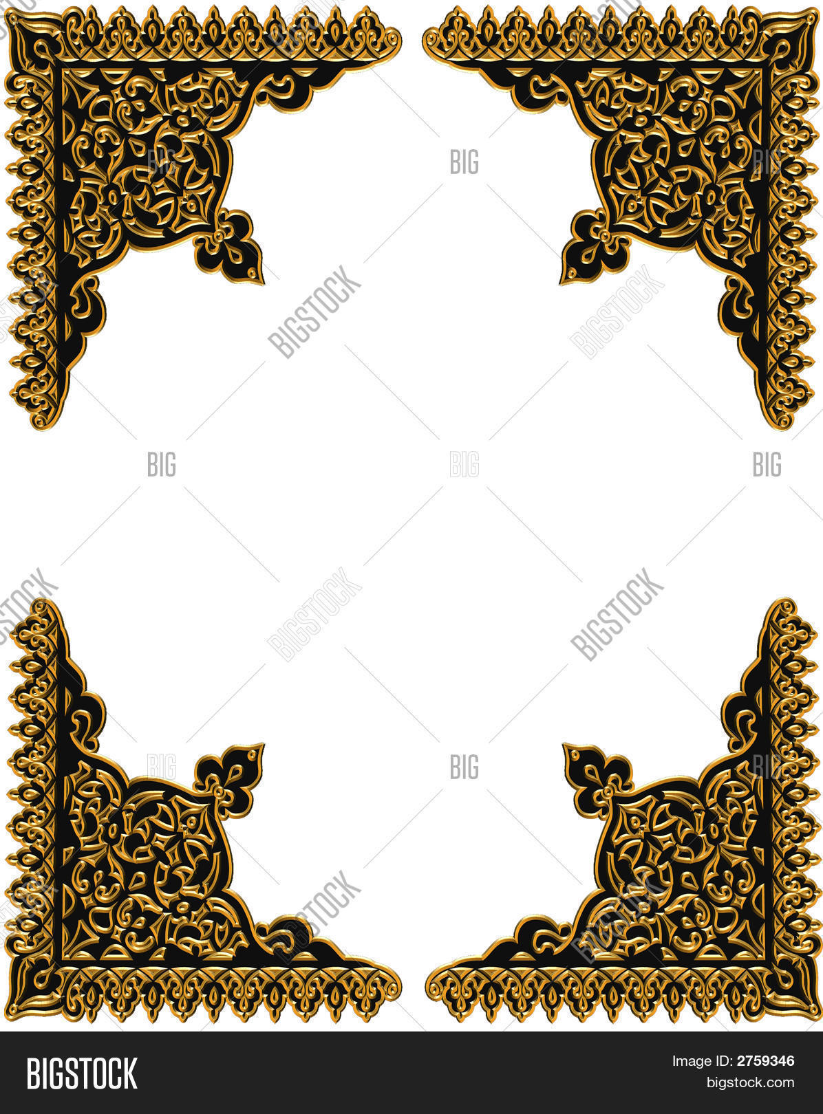 Fancy Gold Corner Image & Photo (Free Trial) | Bigstock