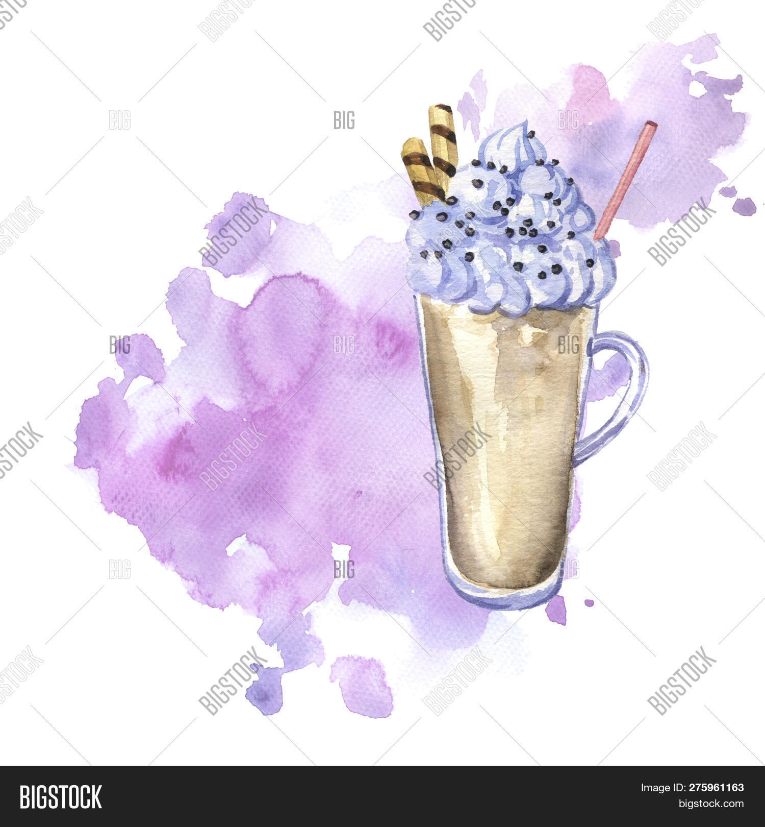 Watercolor Milkshake Image & Photo (Free Trial) | Bigstock