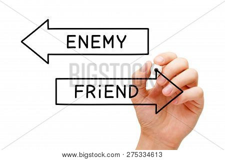 Hand Drawing Enemy Image & Photo (Free Trial) | Bigstock