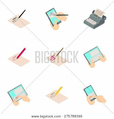 Write Book Icons Set. Image & Photo (Free Trial) | Bigstock