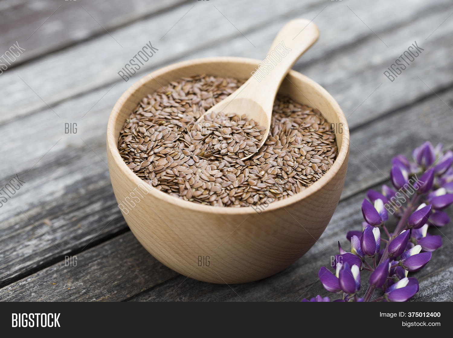 Flax Seeds Bowl Spoon Image & Photo (Free Trial) | Bigstock