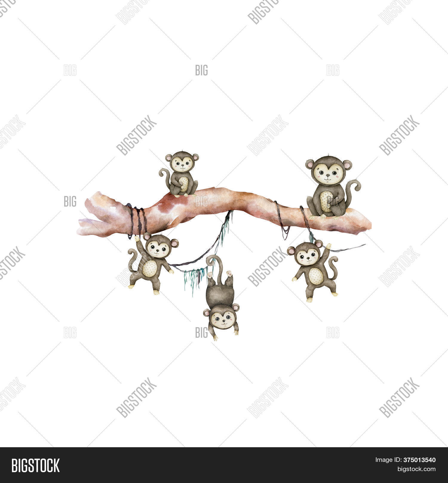 Cute Baby Hippo Monkey Image & Photo (Free Trial) | Bigstock