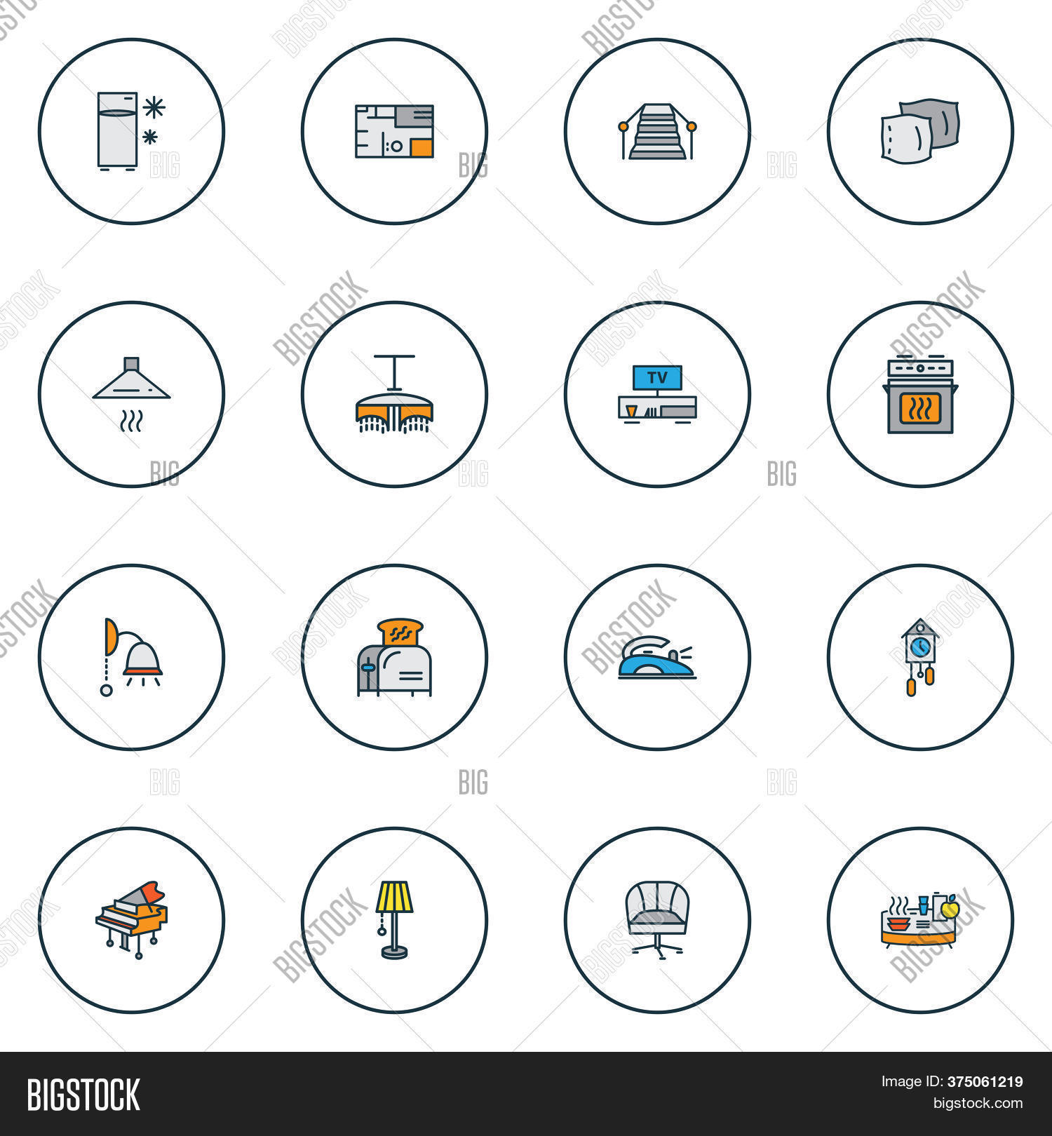 Decor Icons Colored Image & Photo (Free Trial) | Bigstock