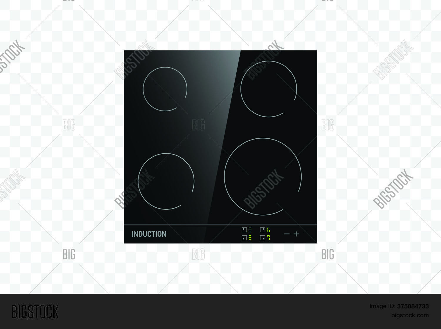 Induction Hob .vector Vector & Photo (Free Trial) | Bigstock