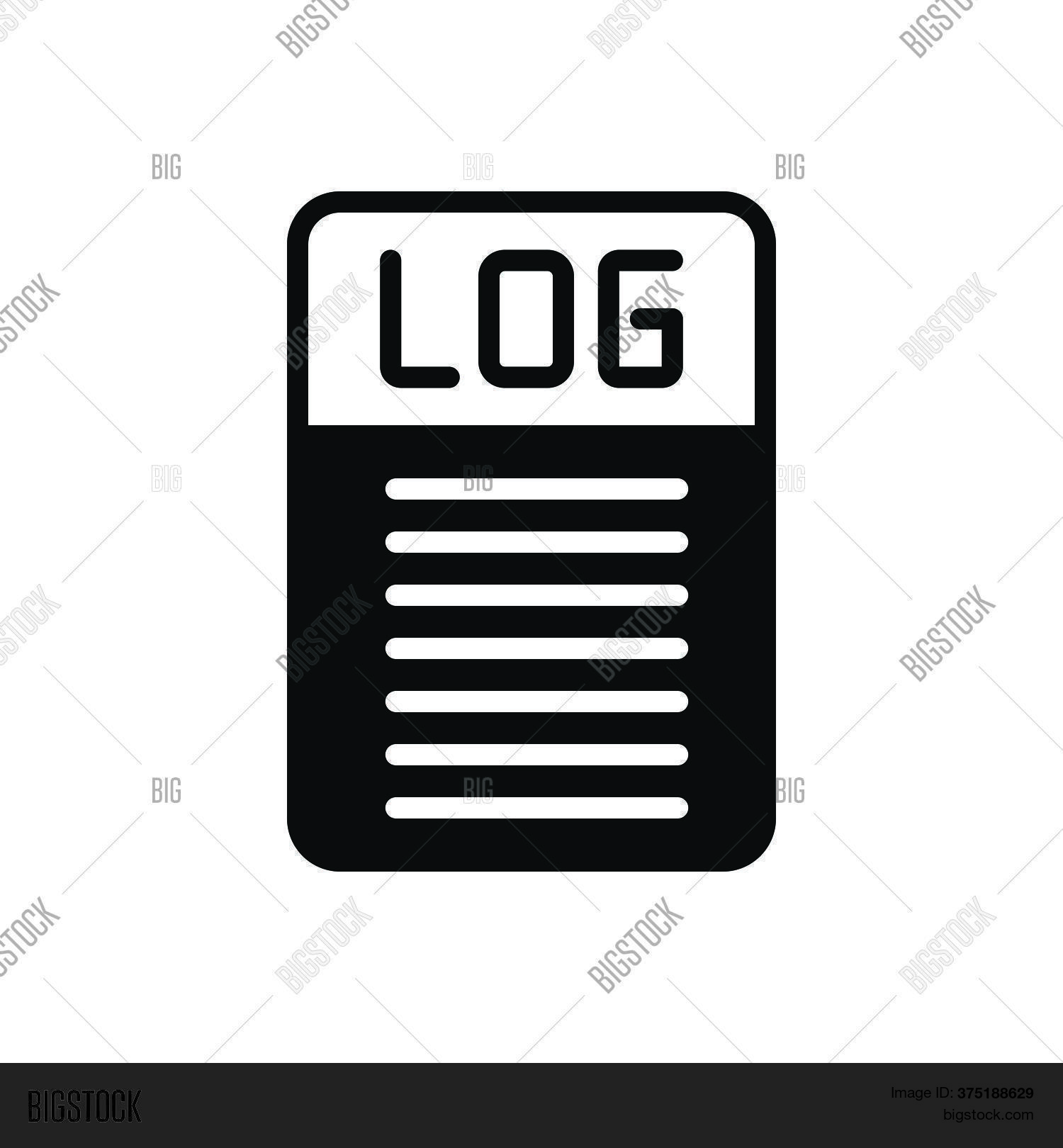 Black Solid Icon Log Vector & Photo (Free Trial) | Bigstock