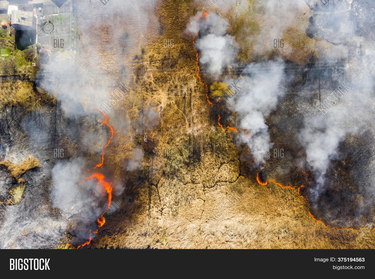 Aerial View Wildfire Image & Photo (Free Trial) | Bigstock