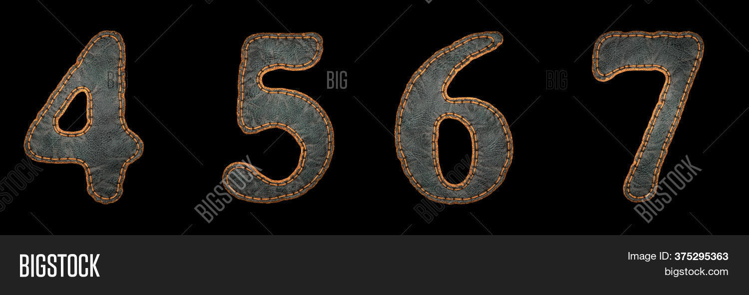 Set Numbers 4, 5, 6, 7 Image & Photo (Free Trial) | Bigstock
