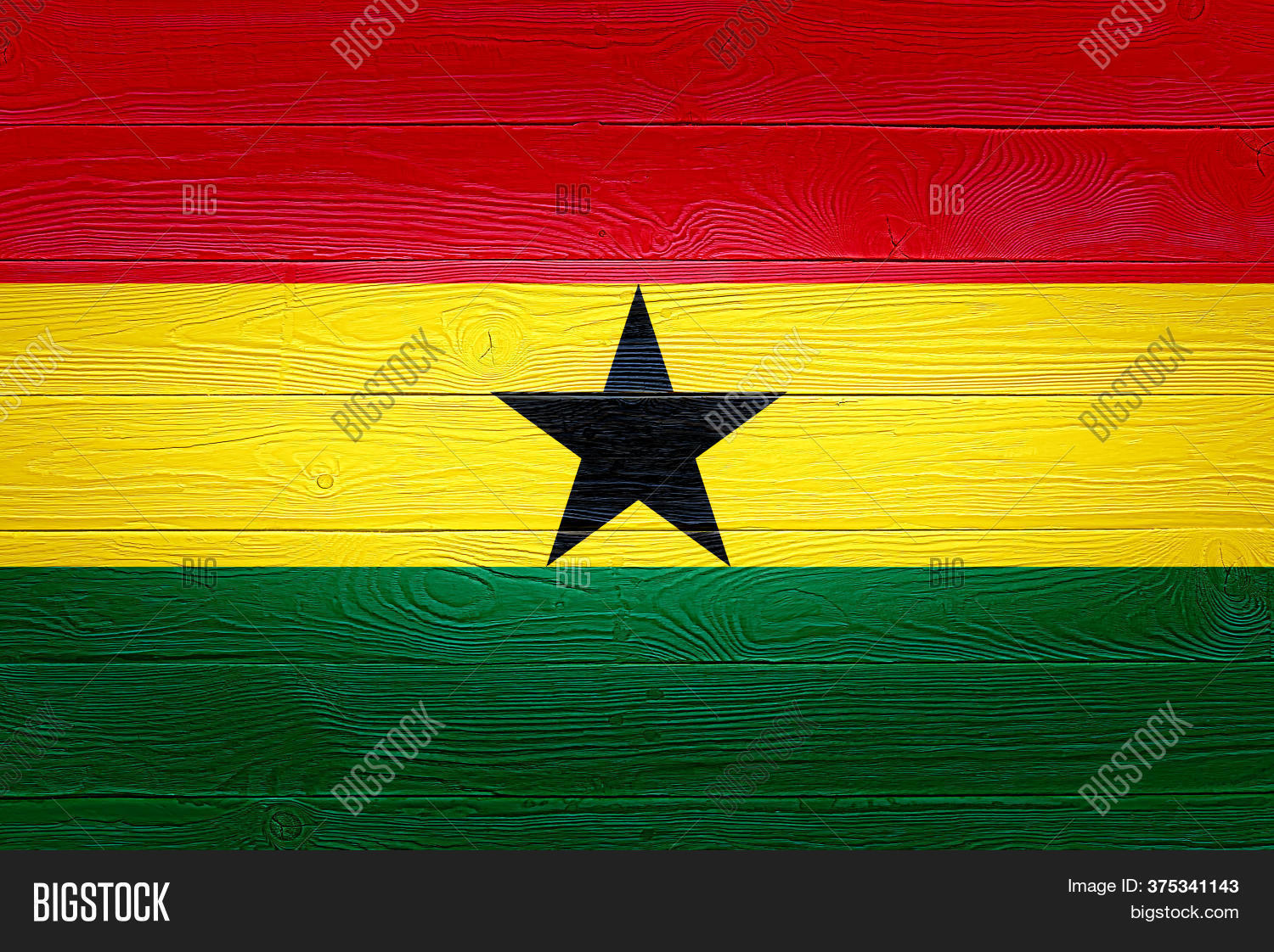 Ghana Flag Painted On Image & Photo (Free Trial) | Bigstock