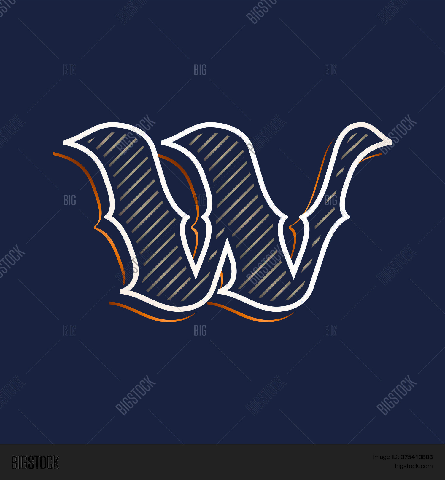 Vintage W Letter Logo Vector & Photo (Free Trial) | Bigstock