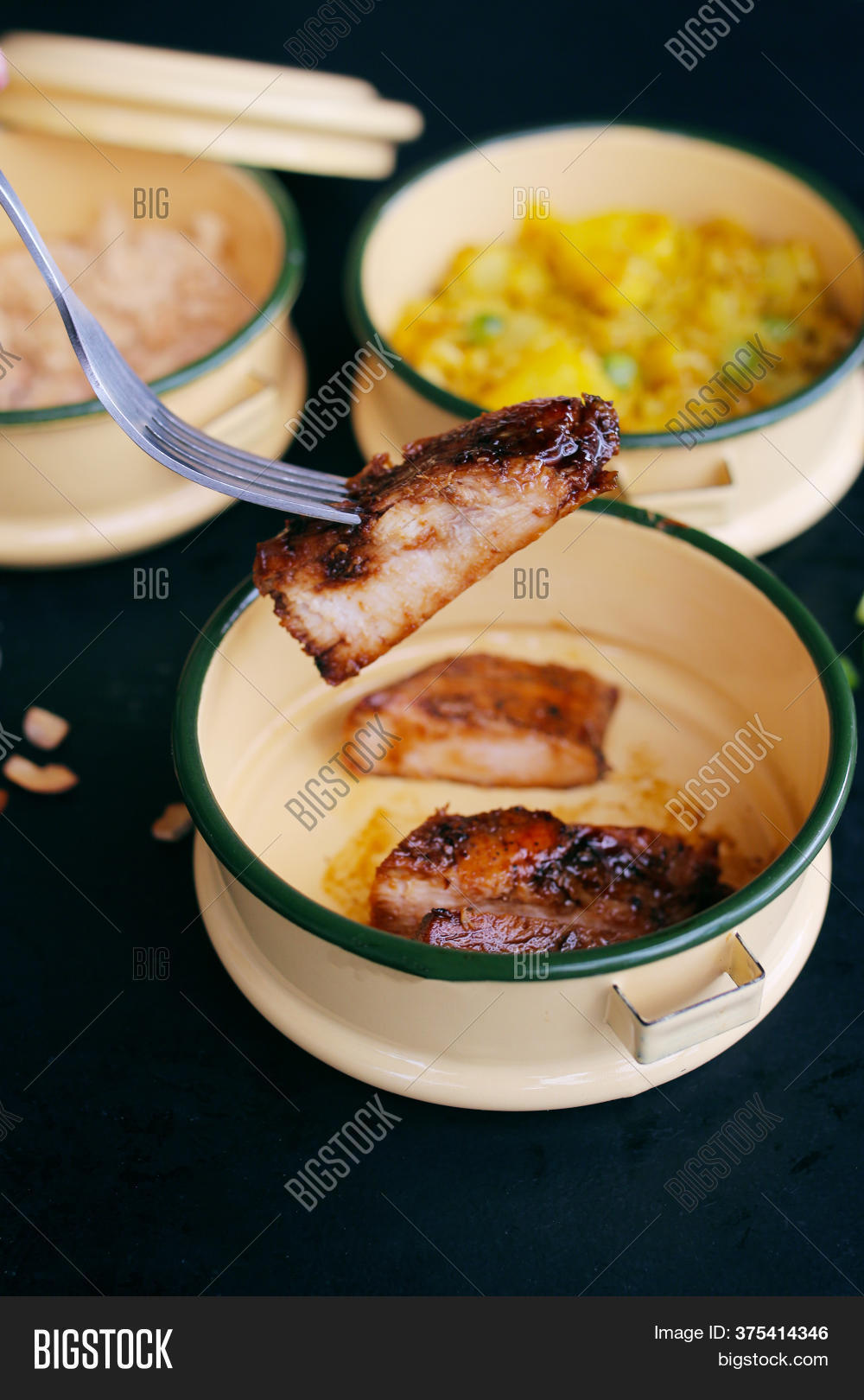 Fork Picking Roasted Image & Photo (Free Trial) | Bigstock