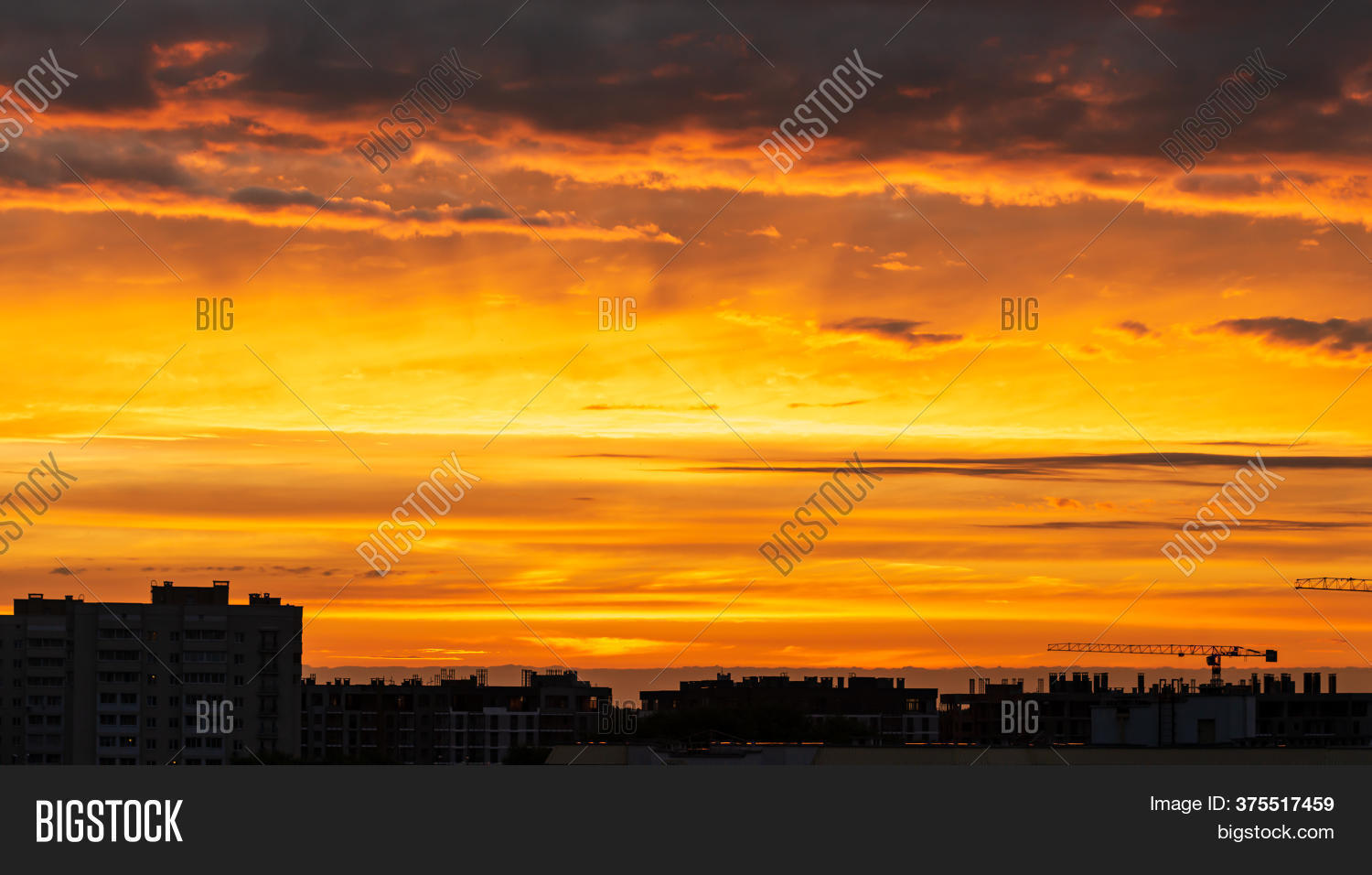 Sunset Over City Scape Image & Photo (Free Trial) | Bigstock