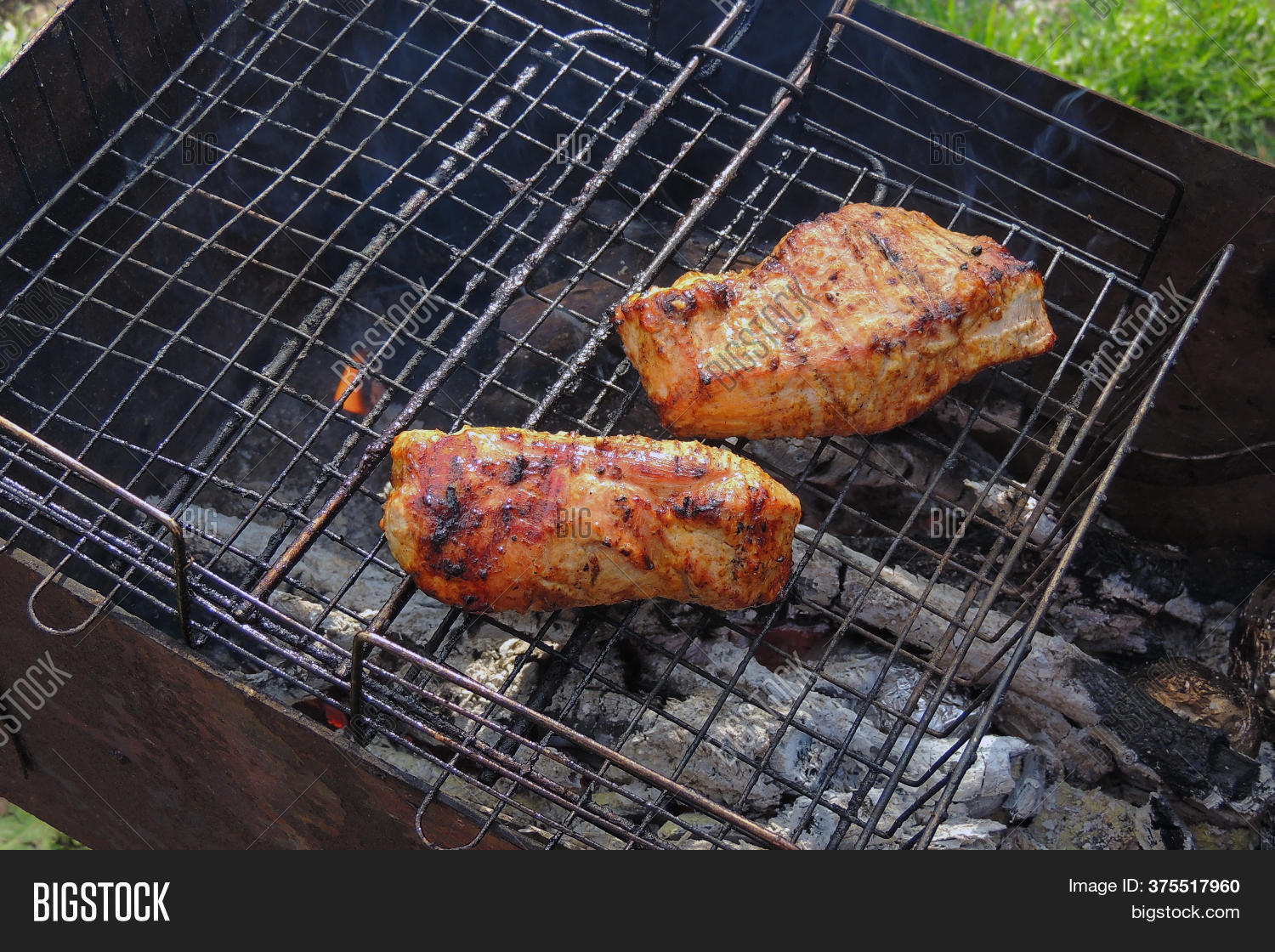 Grilled Sausages Stake Image & Photo (Free Trial) | Bigstock