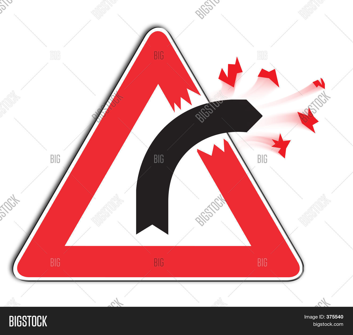 Curve Sign Image & Photo (Free Trial) | Bigstock