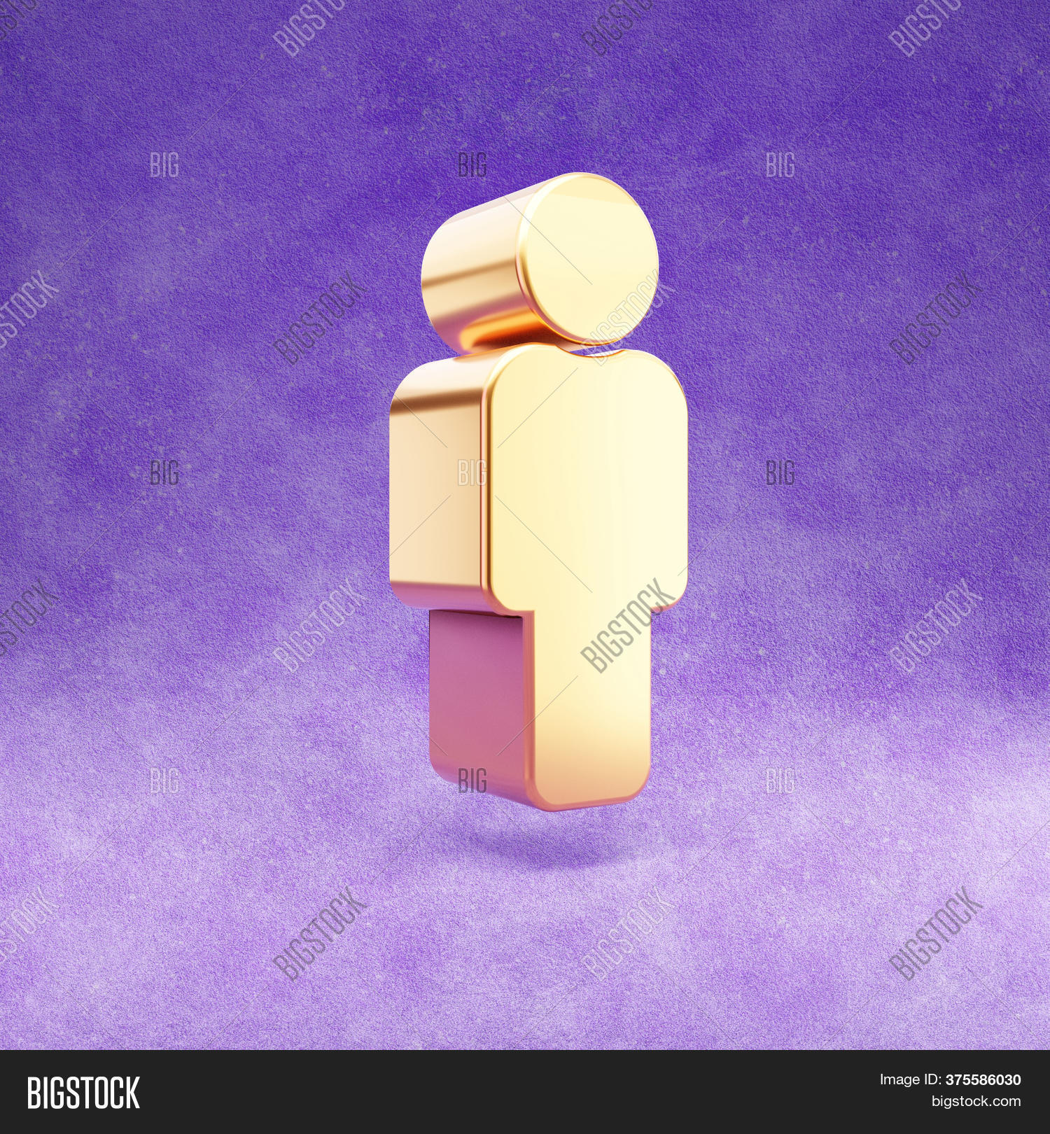 Male Icon. Gold Glossy Image & Photo (Free Trial) | Bigstock