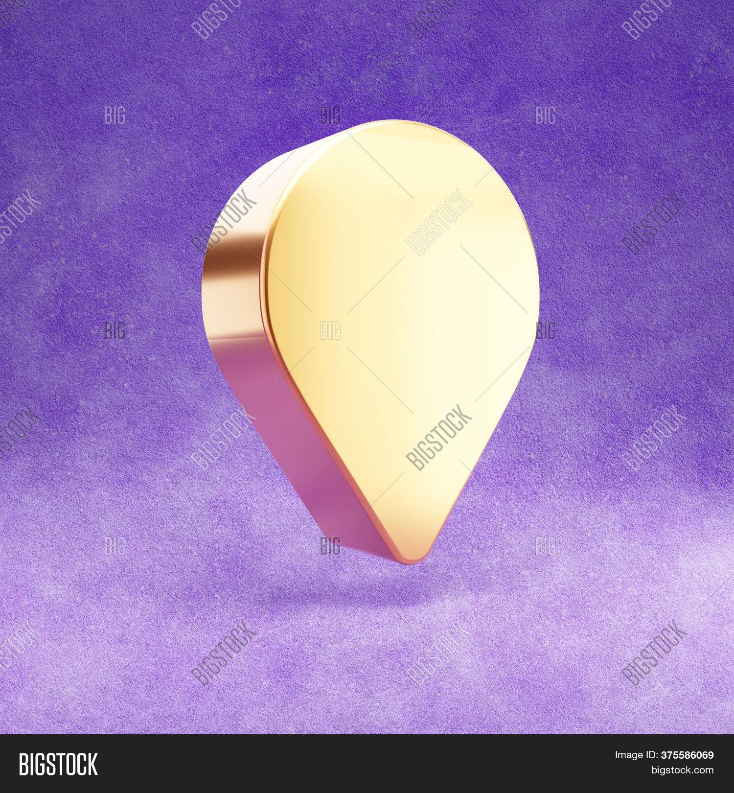 Map Marker Icon. Gold Image & Photo (Free Trial) | Bigstock