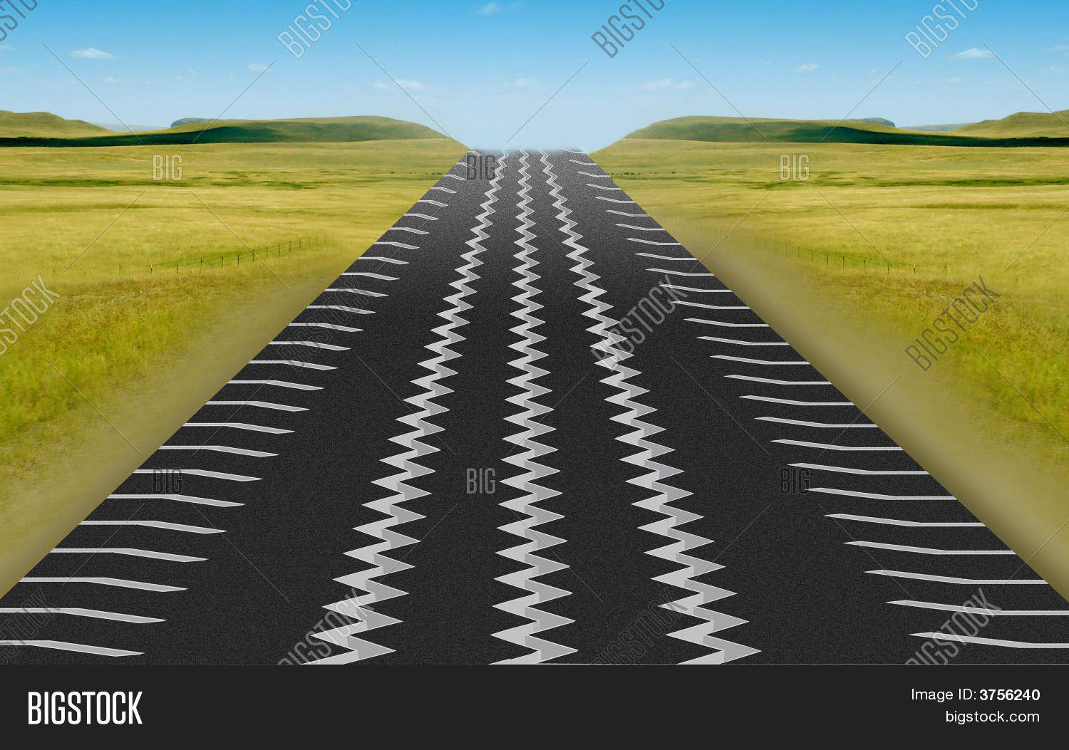 Tire Track Road Image & Photo (Free Trial) | Bigstock