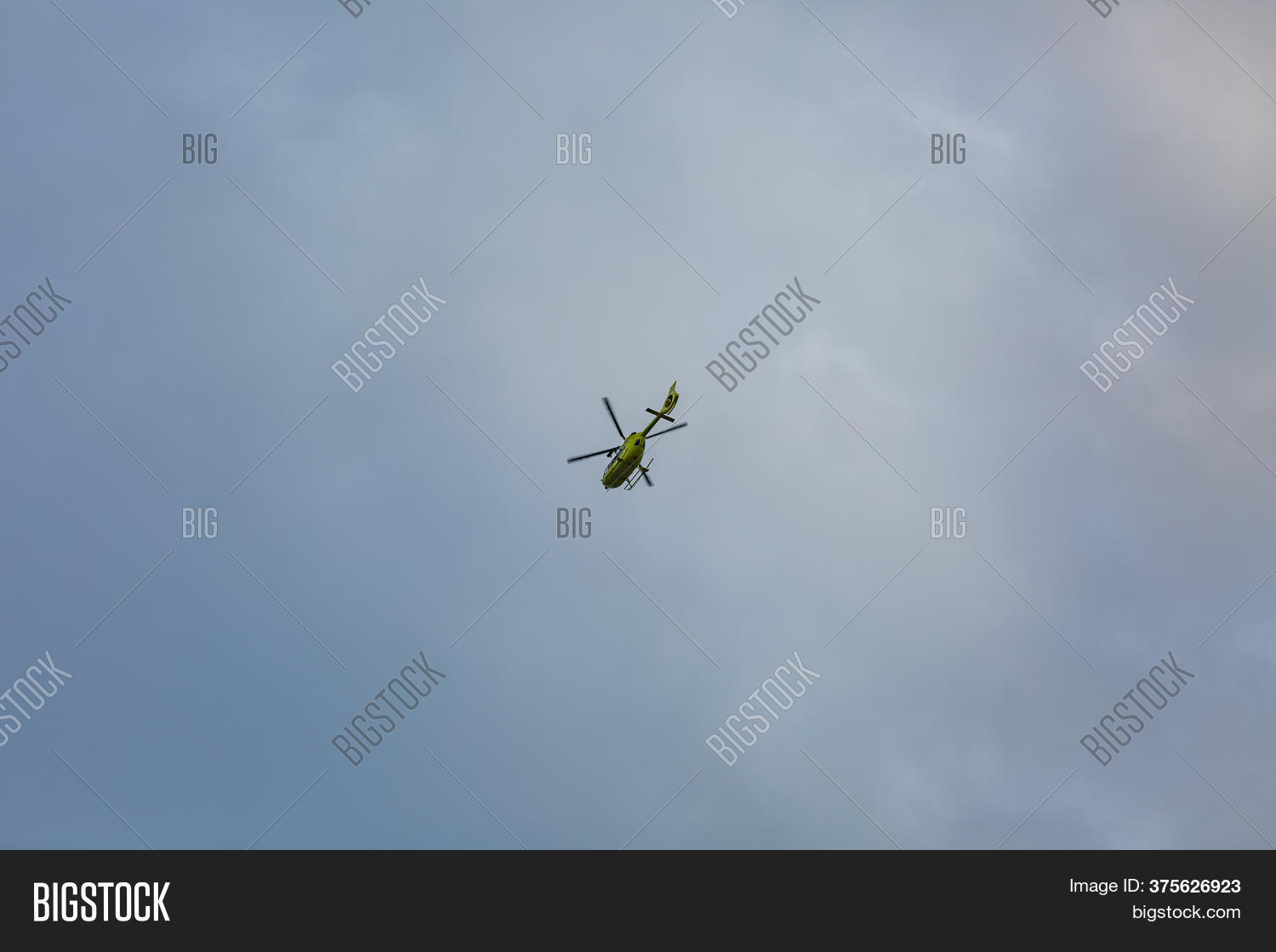 Grey Helicopter Flying Image & Photo (Free Trial) | Bigstock