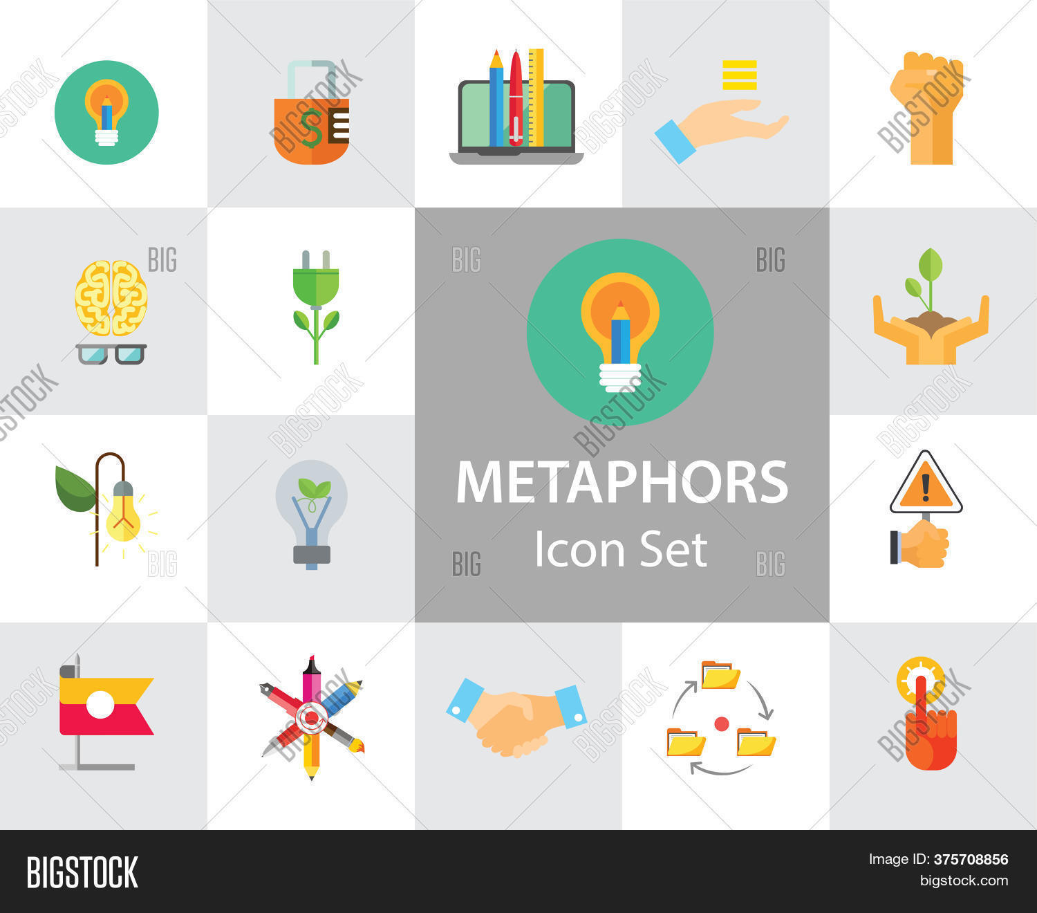 Metaphors Icon Set. Image & Photo (Free Trial) | Bigstock